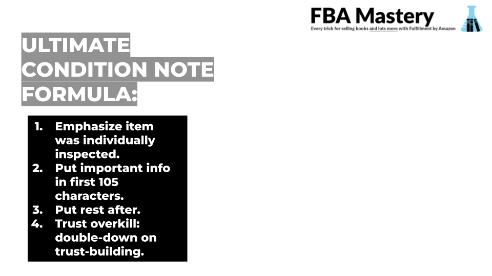 Steal these Amazon book condition note examples